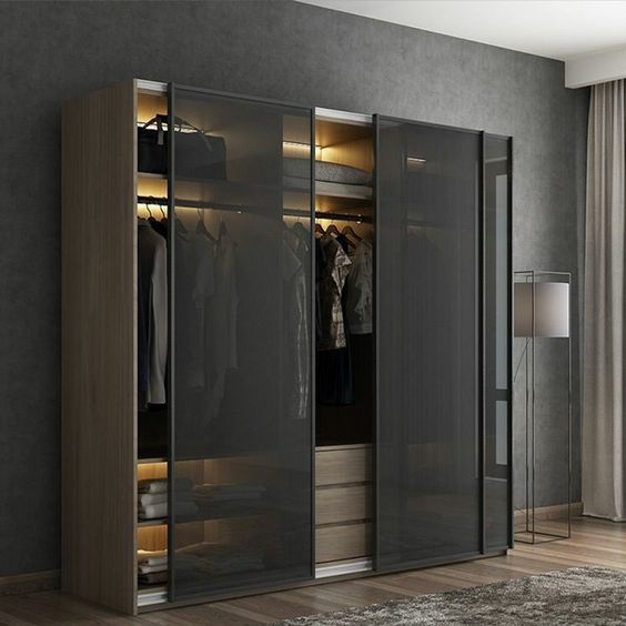 Glass almirah design store
