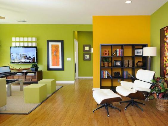 Yellow wall paint combinations store