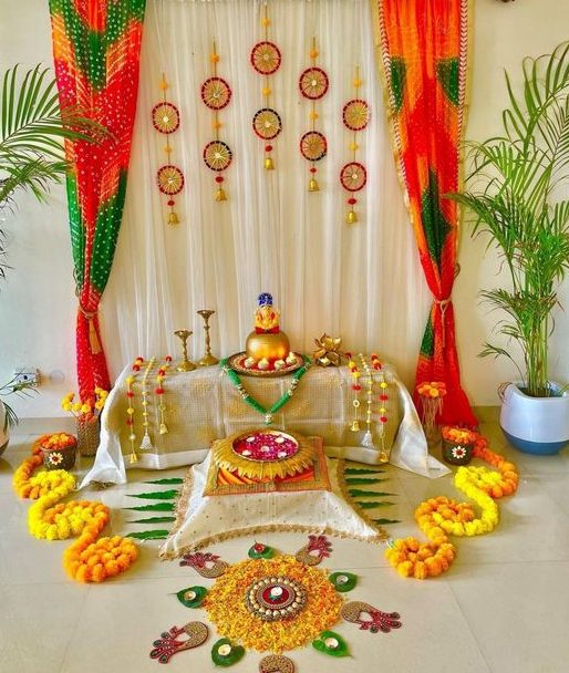 35 Diwali Mandir Decoration Ideas with Diyas Flowers More