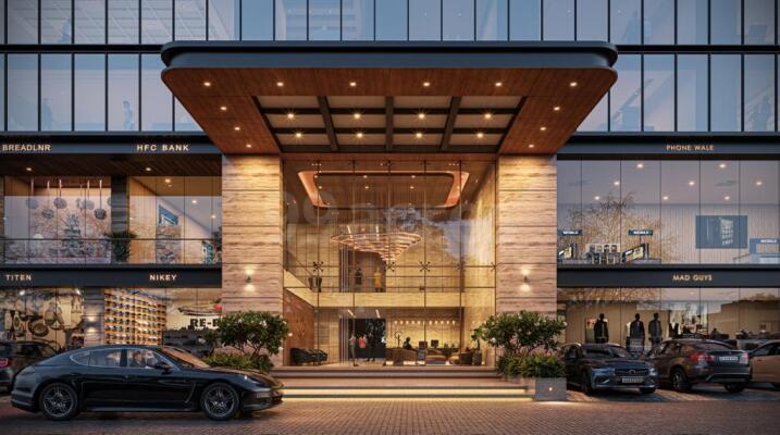 Bare shell Office Space for sale in Piplod Surat - 816 Sq. Ft.