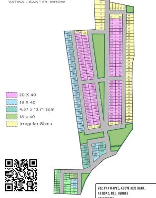 499 sq yard to 999 sq yard - Residential land for sale in Mhow Indore