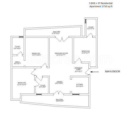 3 BHK Apartment / Flat for sale in Antriksh Nature Sector 52 Noida ...