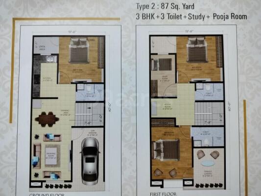 3 BHK House / Villa for sale in Sector 16 Greater Noida - 666 Sq. Ft.