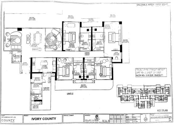 4 BHK Apartment / Flat for sale in Ivory County Sector 115 Noida - 2728 ...