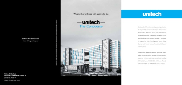 Unitech The Concourse Sector 71, Gurgaon | Resale Price List & Brochure