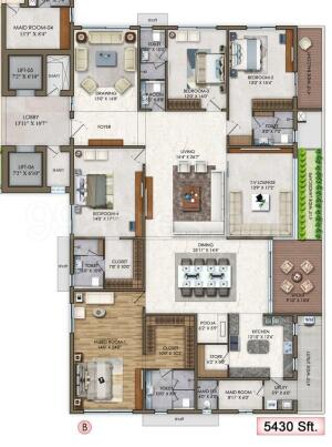 4 BHK Apartment / Flat for sale in Iris by Raghava APHB Colony ...