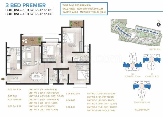 3 BHK Apartment / Flat for sale in Meridian Park at The Prestige City V ...