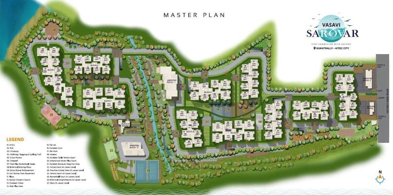 3 BHK Apartment / Flat for sale in Vasavi Sarovar KPHB Phase 15 ...