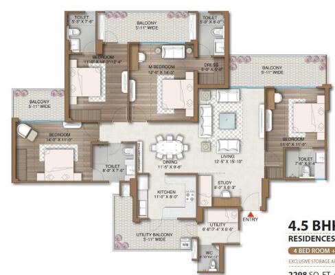 4 BHK Apartment / Flat for sale in M3M Capital Sector 113 Gurgaon ...