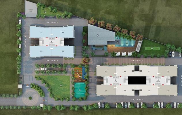 3 BHK Apartment / Flat for sale in Safal Riviera Aspire Shela Ahmedabad - 2778 Sq. Ft.- 15th ...