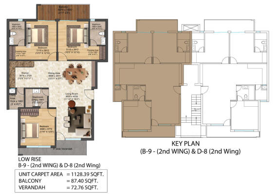 3 BHK Apartment / Flat for sale in Nimbus The Palm Village Sector 22A ...