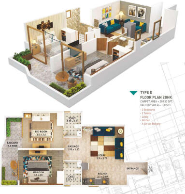 2 BHK Apartment / Flat for sale in Pyramid Heights Sector 85 Gurgaon ...