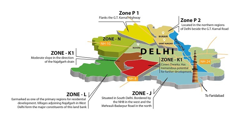 Proposed Zonal Development of Delhi as Per Master Plan 2021 - A Summary