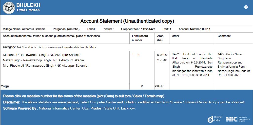 UP Bhulekh Online Guide (2024): Check Khasra, Khatauni, BhuNaksha, Khewat