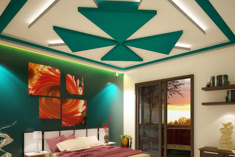 POP Colour Combination: 30+ Trending POP Colour Ideas for Living Room ...