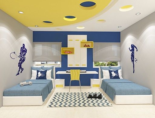 POP Colour Combination: 30+ Trending POP Colour Ideas for Living Room ...