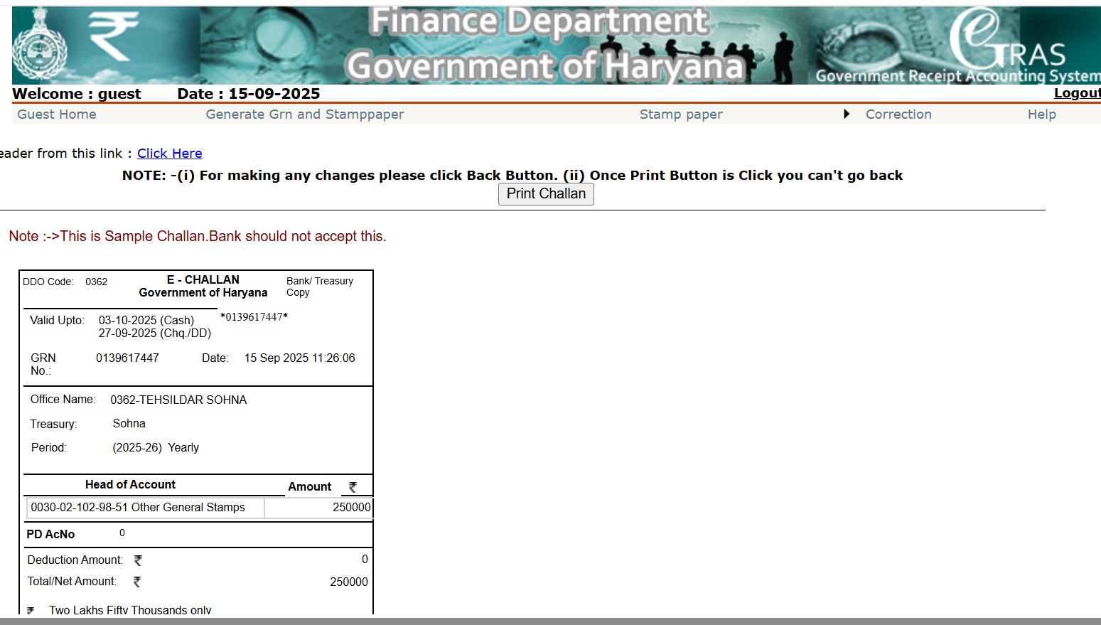 Stamp duty and registration charges in Gurgaon, Haryana (2025)