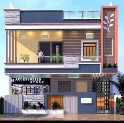 Modern House Front Elevation Design Double Floor With Balcony Single Floor - Infoupdate.org