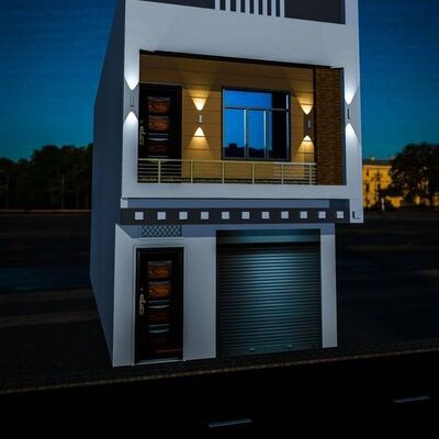 20+ 15 feet Front Elevation Single Floor, Double Floor, With Shop Elevation