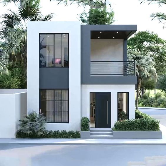 Mini Modern House Designs Small Double Story House Plans 4m X 7m