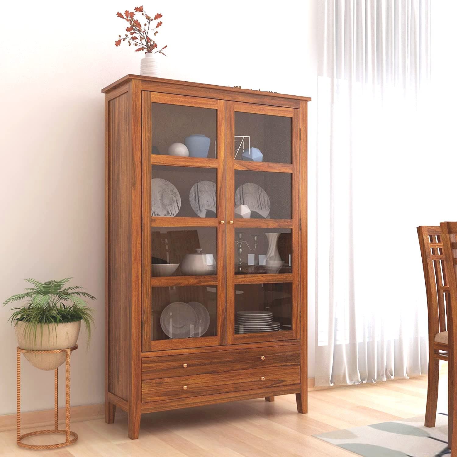 25+ Stunning Crockery Unit Design For Your Kitchen, Dining Room