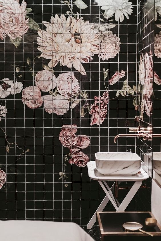 Flower Tiles Design: 20+ Ideas to add floral decor in your bathroom ...
