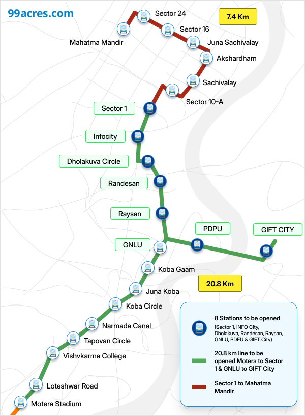 Ahmedabad Metro Phase 2: Route, Map, Fare & Opening Date