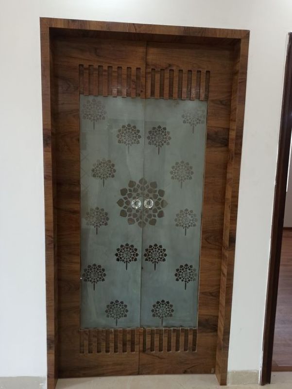30+ Frosted Glass Designs For Main Doors, Pooja Room, Kitchens, Bathroom