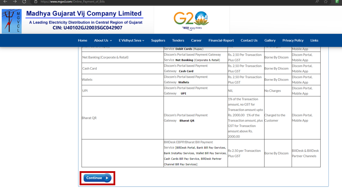 MGVCL Online Bill Payment, New Connection Status & Application