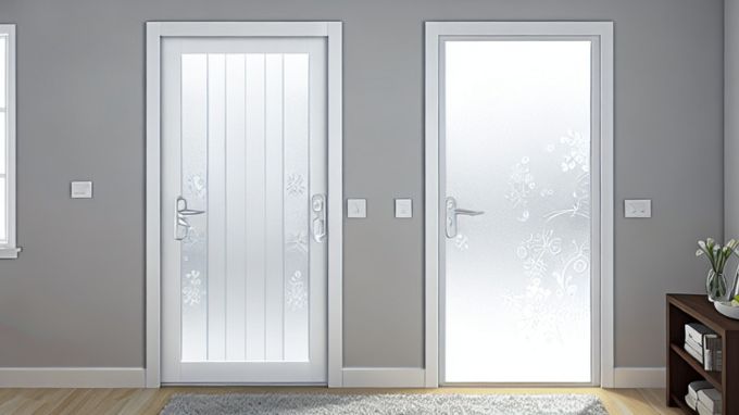 30+ Frosted Glass Designs For Main Doors, Pooja Room, Kitchens, Bathroom