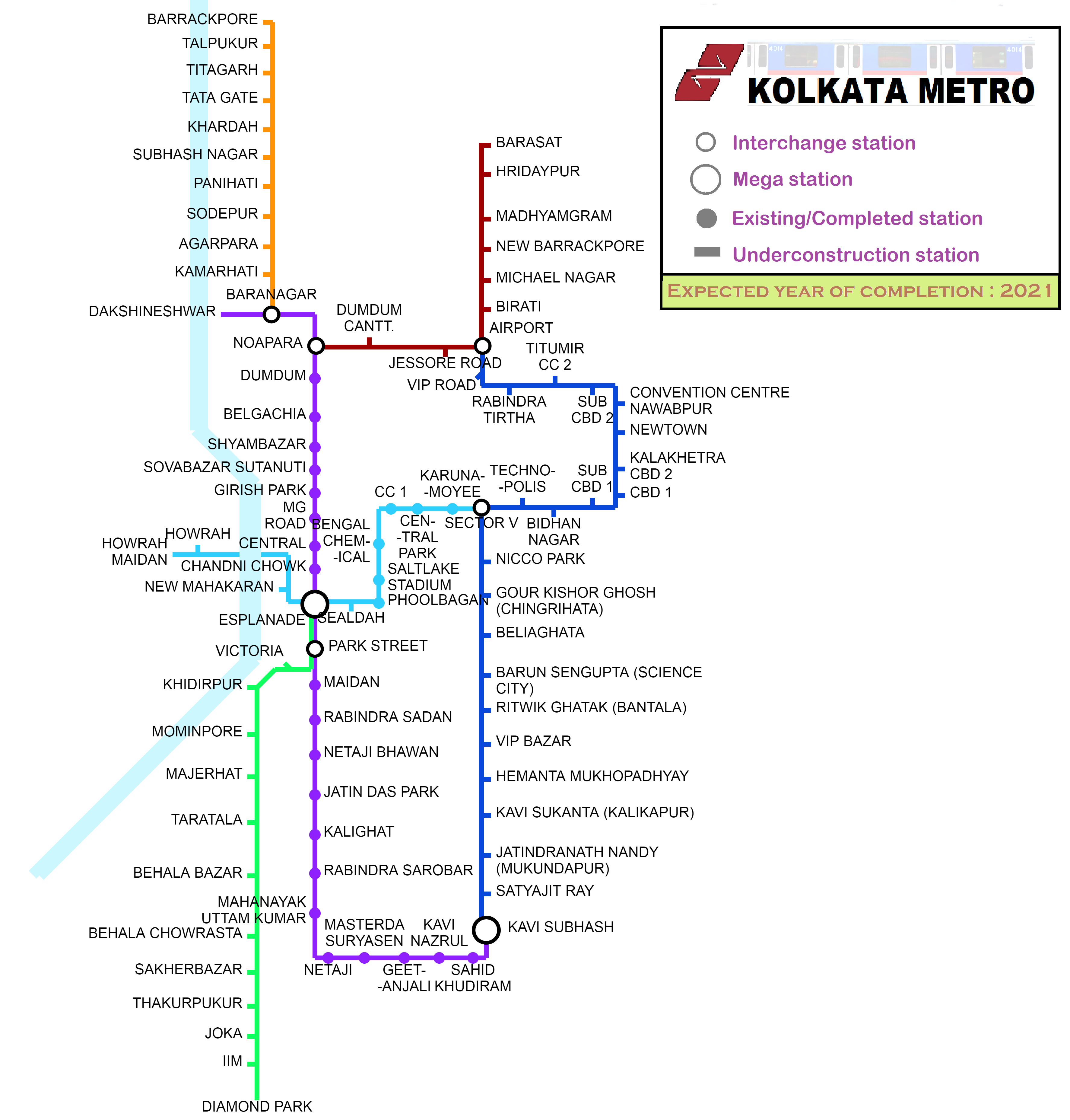 Kolkata Metro Purple Line: Route map, stations, timetable & extensions