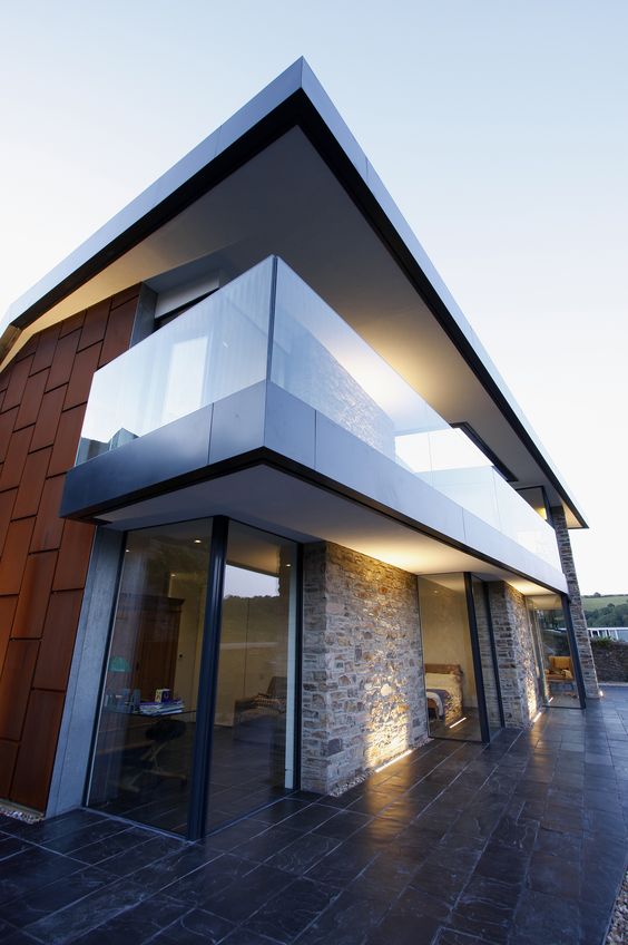 20+ Glass Railing Design Ideas For Your Balcony, Staircase, Roof