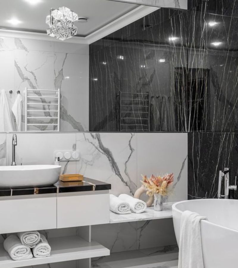 15+ Designs and Ideas for Dado Tiles for Bathroom