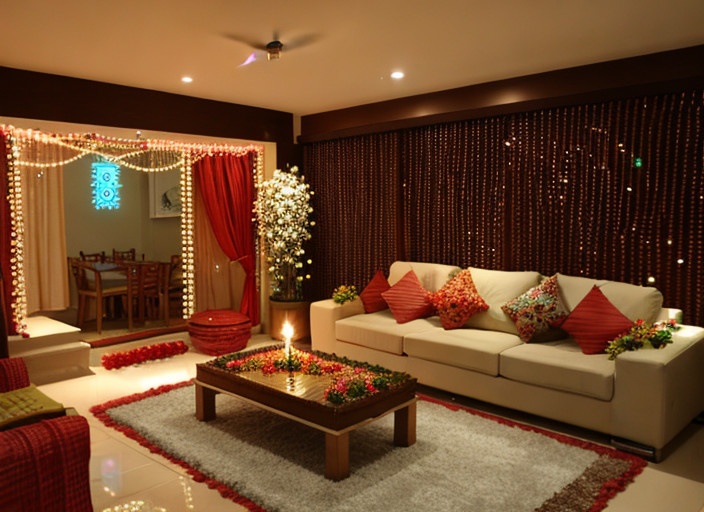 40+ Ideas to decorate your living room this Diwali 2024