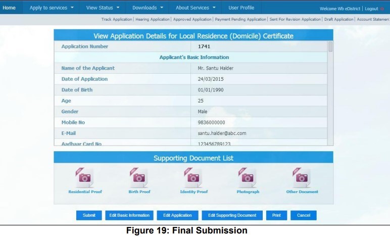 WB E-district: Login, application status, certificate download & more