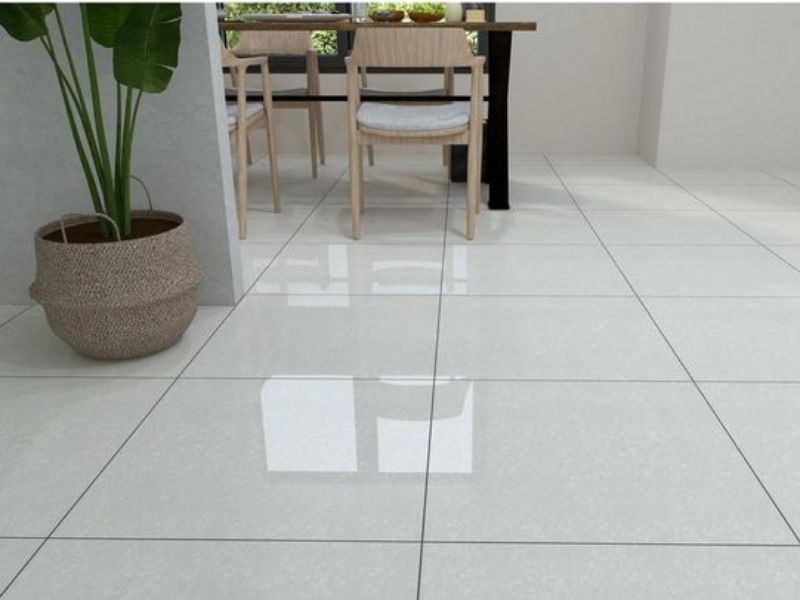 40+ White Floor Tiles for Your Living Room, Bathroom