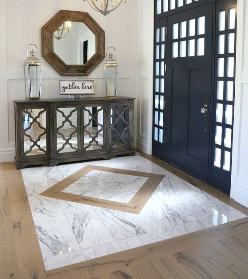 40+ White Floor Tiles for Your Living Room, Bathroom