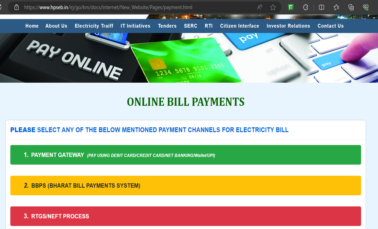 Pay HPSEBL Electricity Bill Online: Know New Connection Procedure, Tariff Details, Online Bill ...