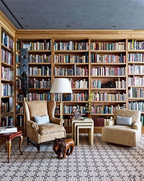 Eclectic Home Library Design Ideas