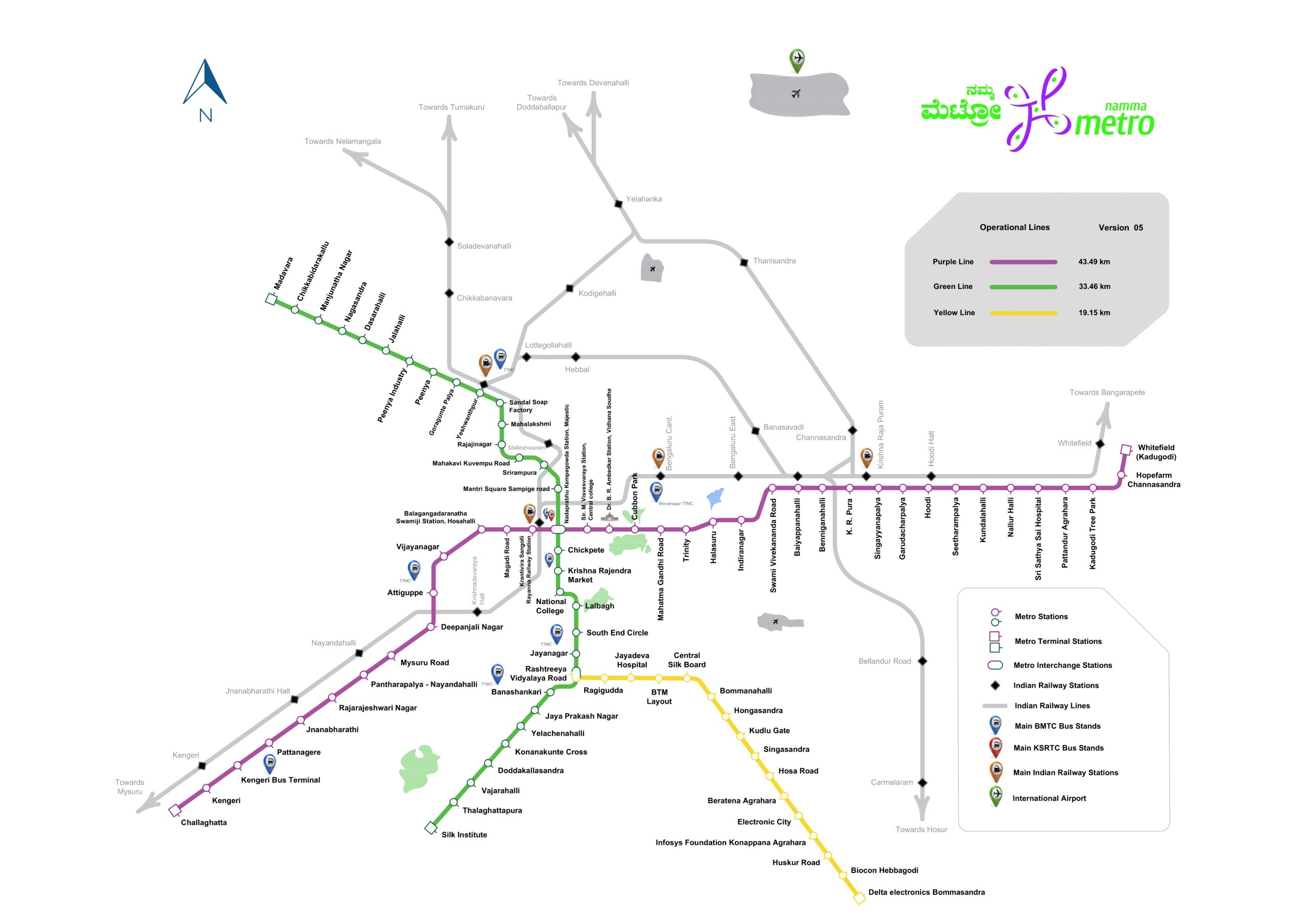 Yellow Line Metro Bangalore: Status update, route map & key details