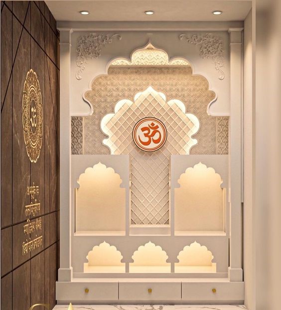 20 Modern Home Temple Designs: Ideas with Wood, Door & More