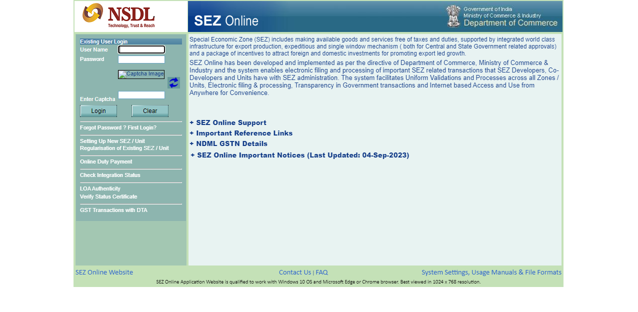 SEZ Online Portal: Login, Registration, E-lock, Bill of Entry Details ...