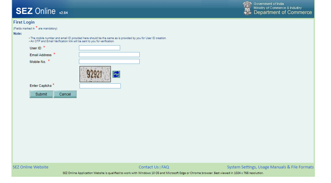 SEZ Online Portal: Login, Registration, E-lock, Bill of Entry Details ...