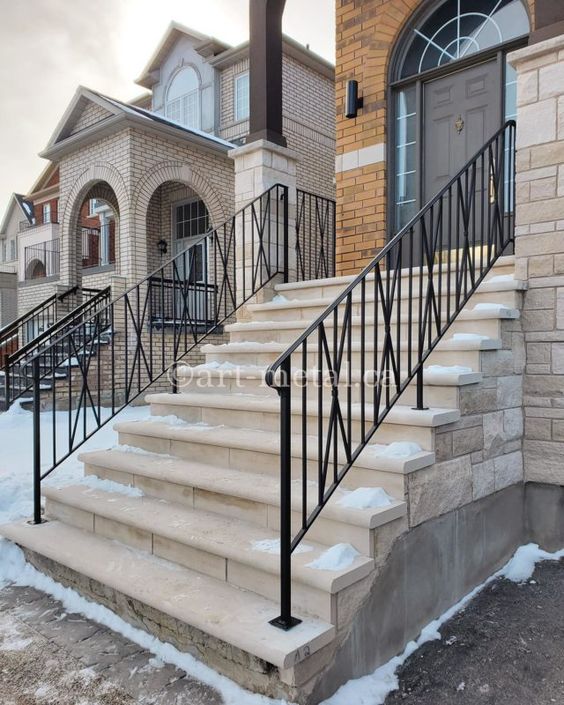 30 Outdoor Stairs Designs: Ideas for Iron, Concrete Stairs