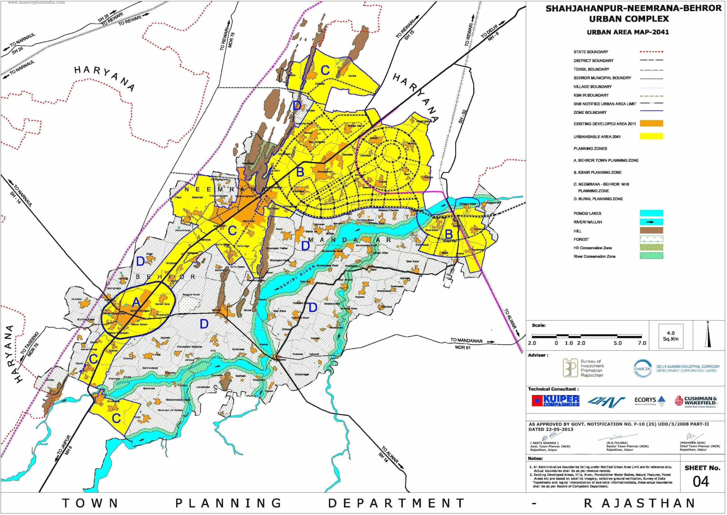 Neemrana Master Plan: Summary Map, Key Highlights, Proposed developments