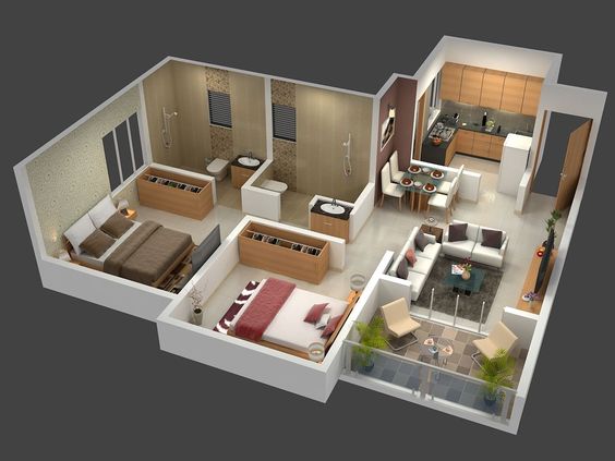 25 Amazing 2BHK Flat Designs: Ideas, Sizes, Cost & More