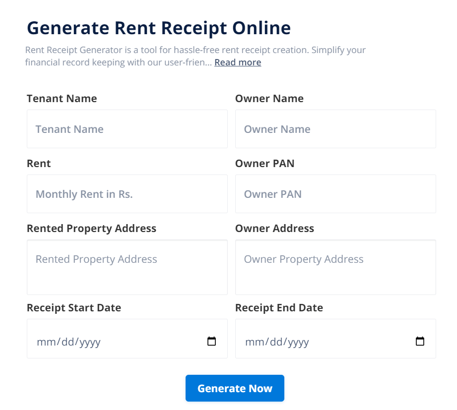 How to fill house rent receipt: format and online receipt generator