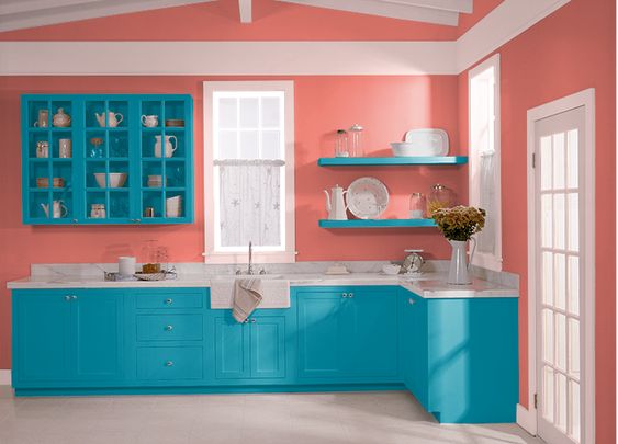 20+ Bright Kitchen Wall Colours: Ideas for Indian, Modern Kitchens