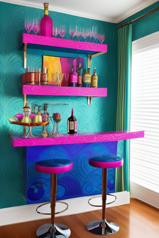 15+ Bar Unit Designs: Ideas with Fridge, Crockery, Mirror