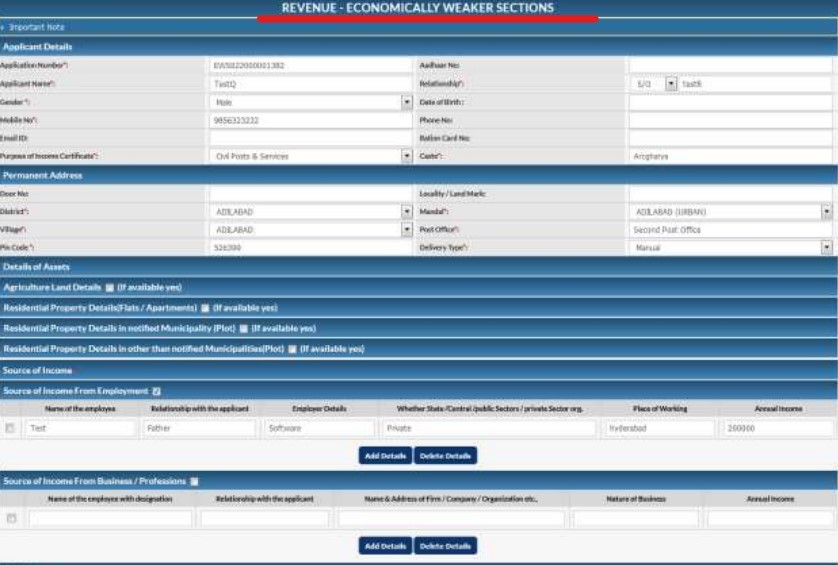 EWS Certificate Telangana: How to Apply Online, Application Form, Check ...